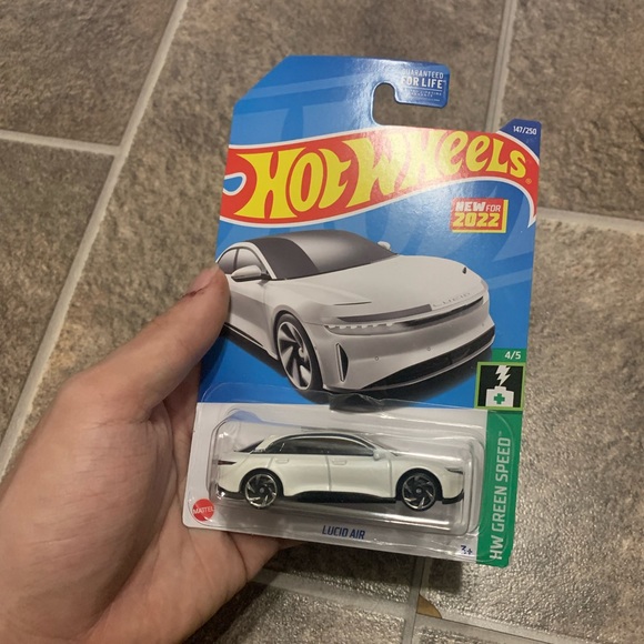 Mattel | Toys | Hot Wheels Lucid Air Hw Green Speed White | Poshmark